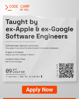 Apply to Code Camp | Be Mentored by ex-Google & ex-Apple Engineers | SCC